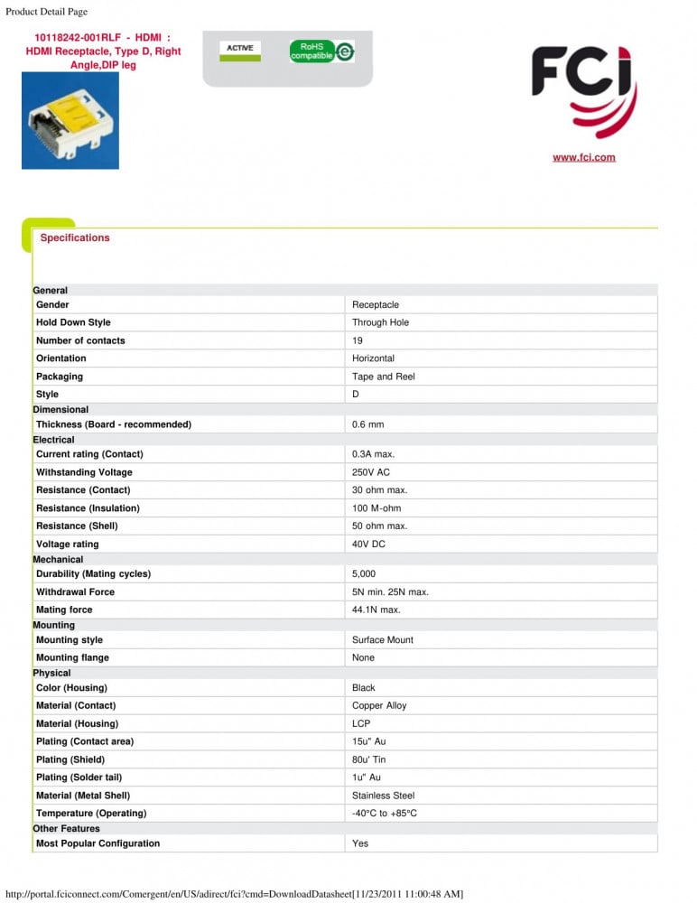10118242-001RLF technical document page 1