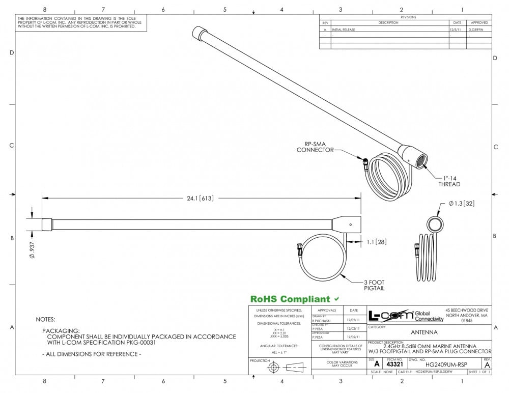 HG2409UM-RSP technical document page