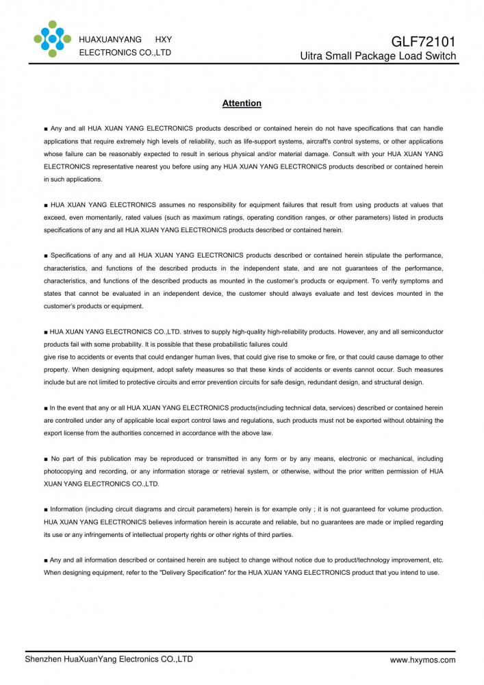GLF72101-HXY datasheet page 9