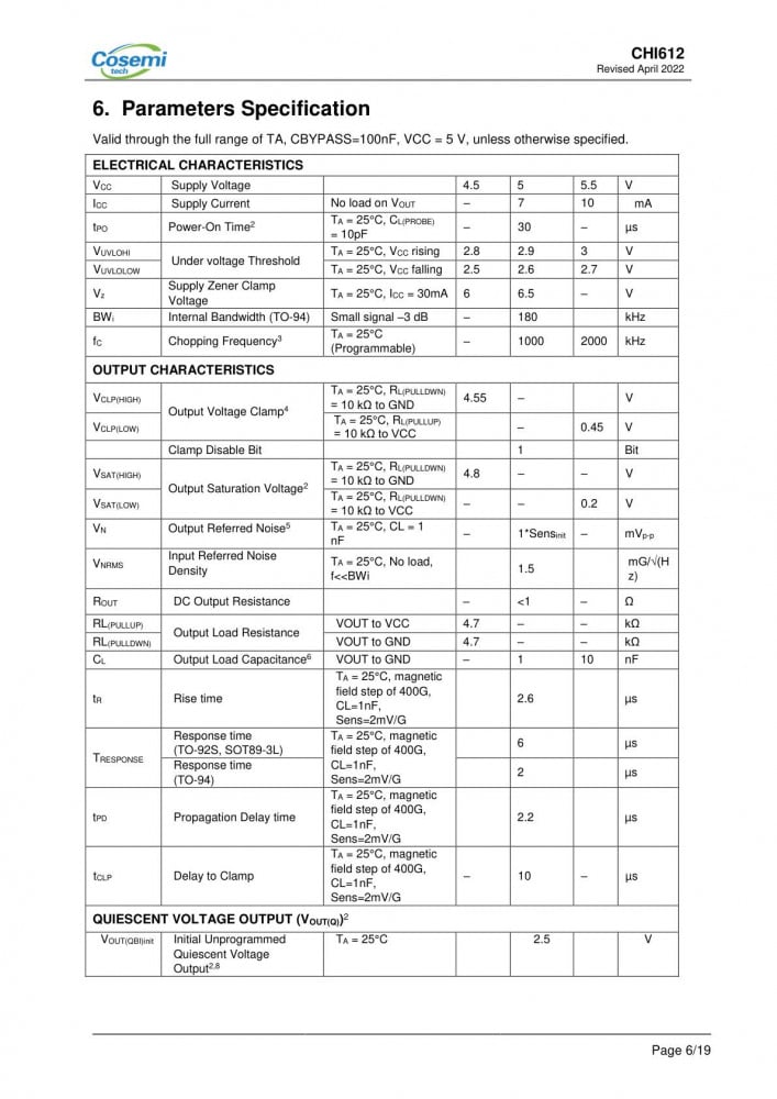CHI612 datasheet page 6
