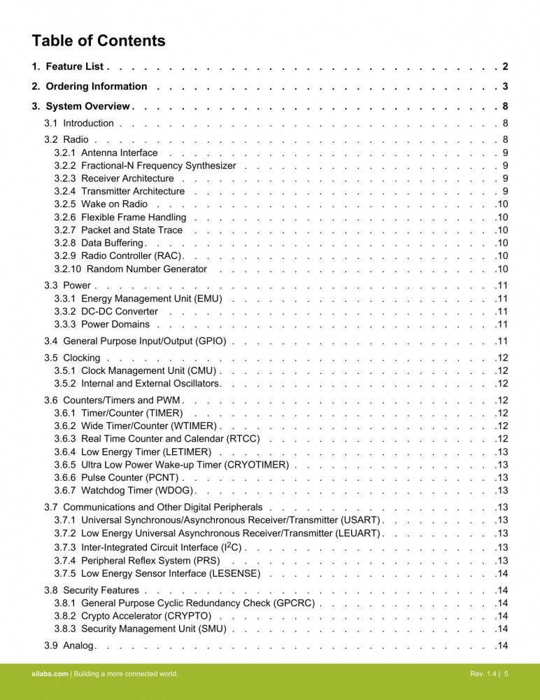 EFR32FG14 datasheet page 5