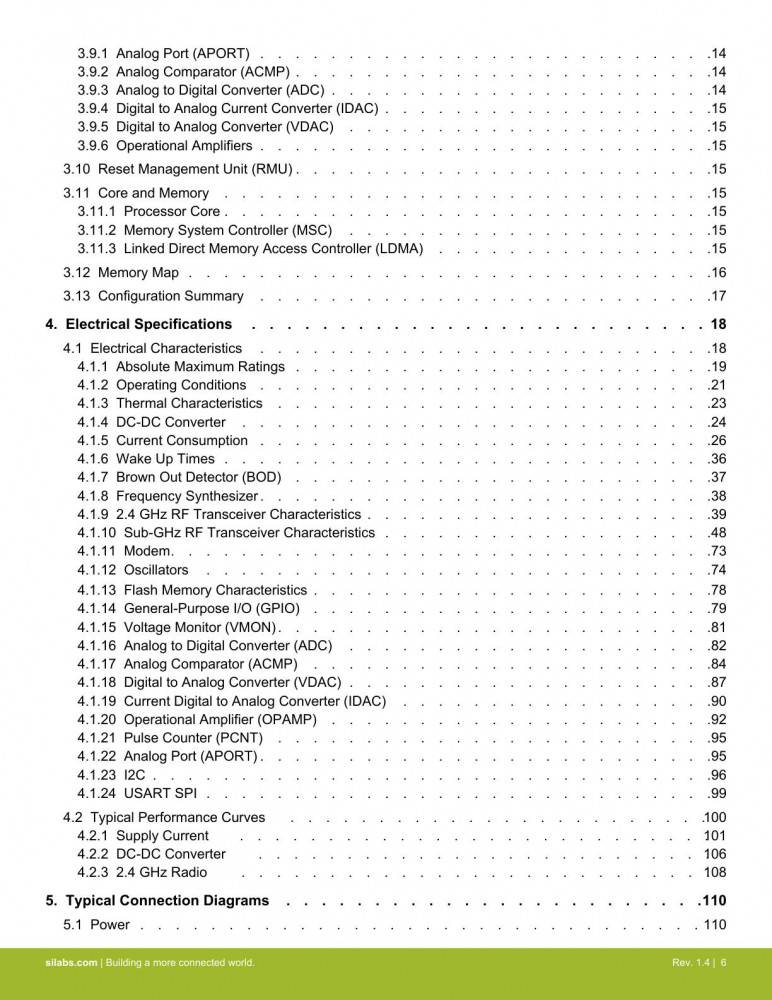 EFR32FG14 datasheet page 6