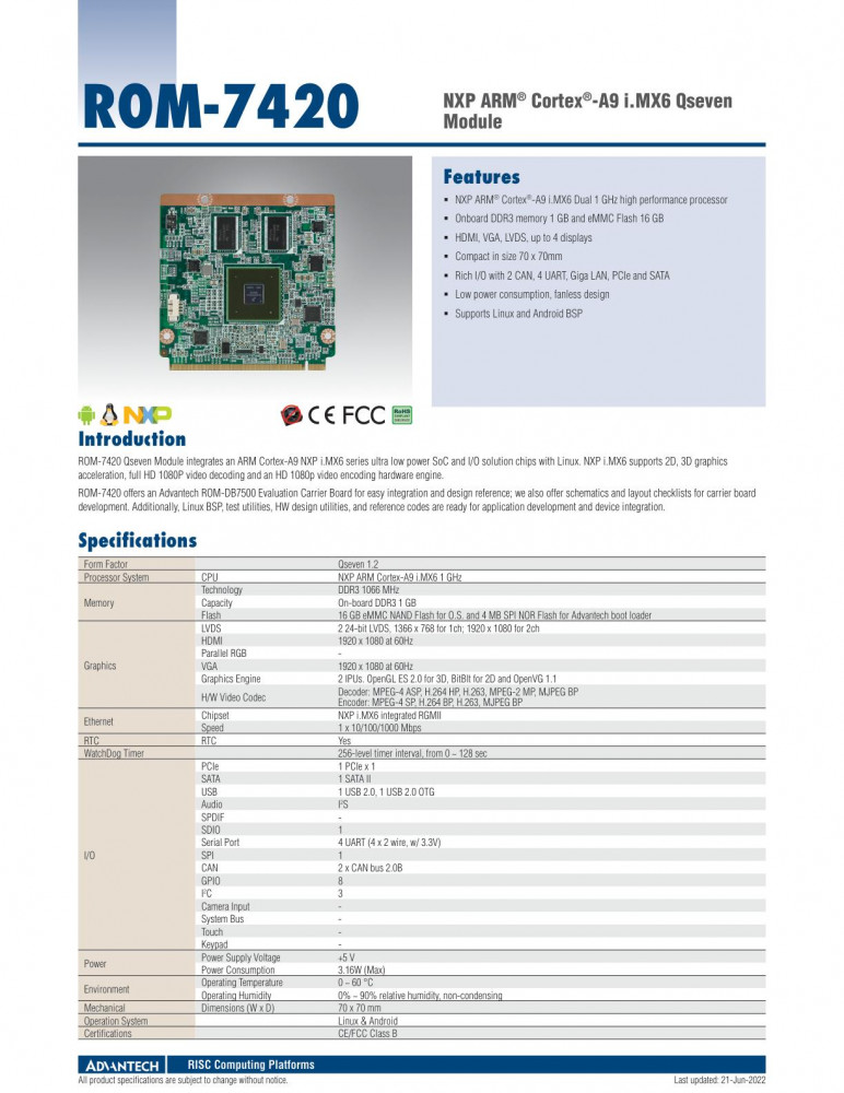 ROM-7420 document page 1