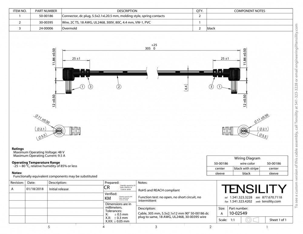 Tensility International 10-02549 assembly drawing