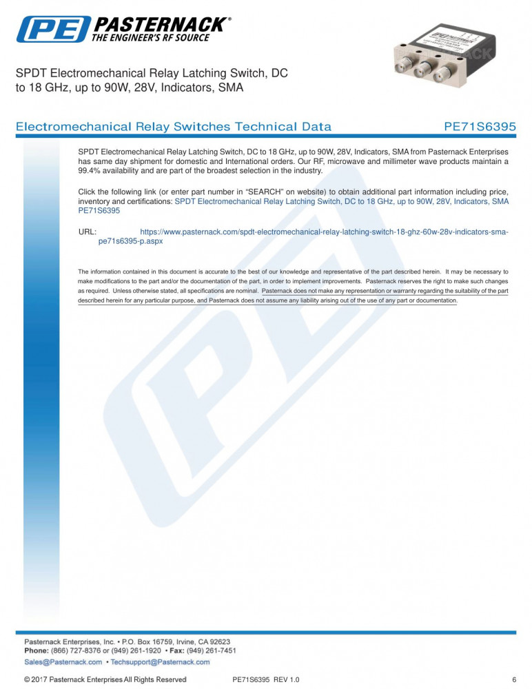 PE71S6395 technical document page 6
