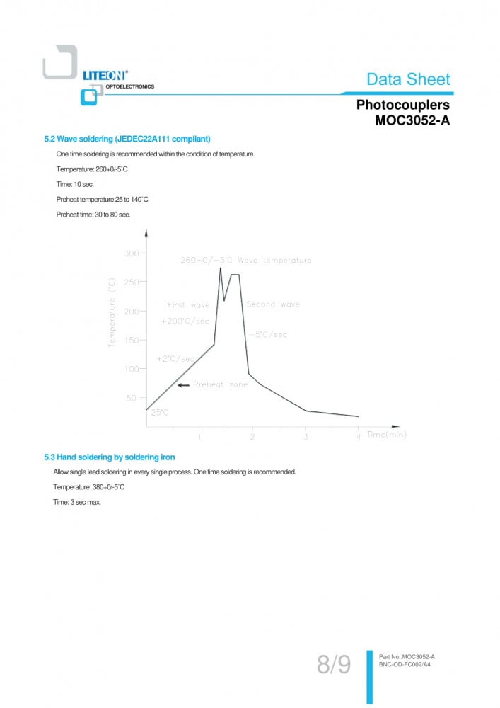 MOC3052-A datasheet page 9