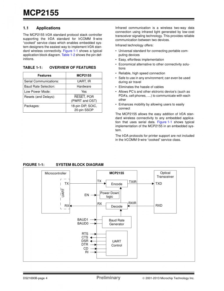 MCP2155 datasheet page 4
