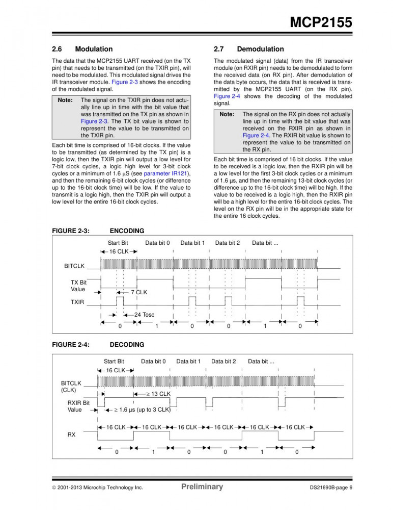 MCP2155 datasheet page 9