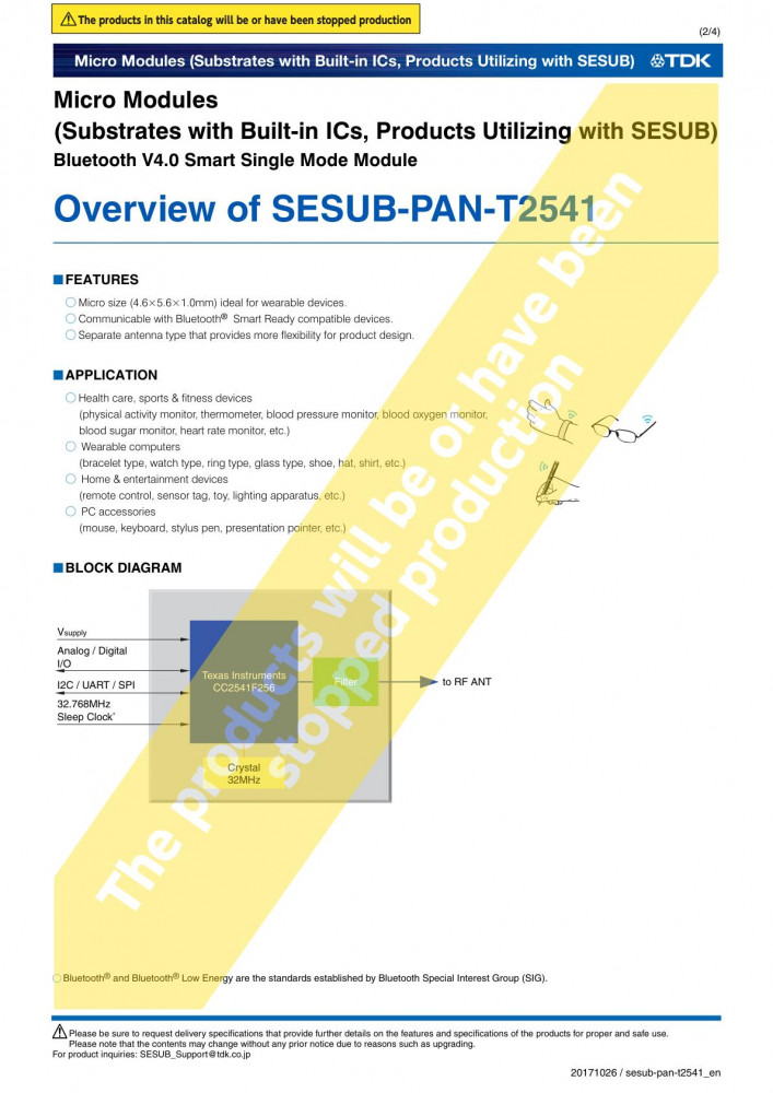 TDK SP13801 document page 2