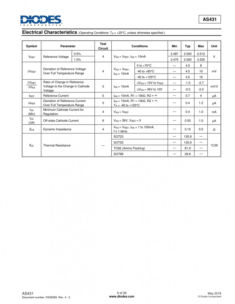 AS431ARTR-E1 datasheet page 5