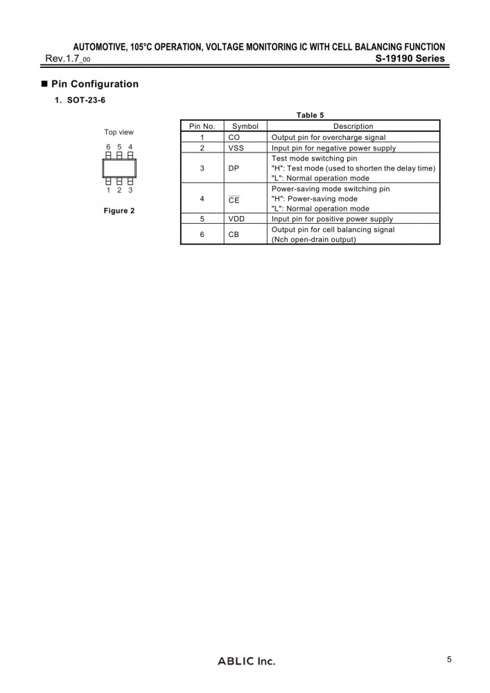 S-19190 datasheet page 5
