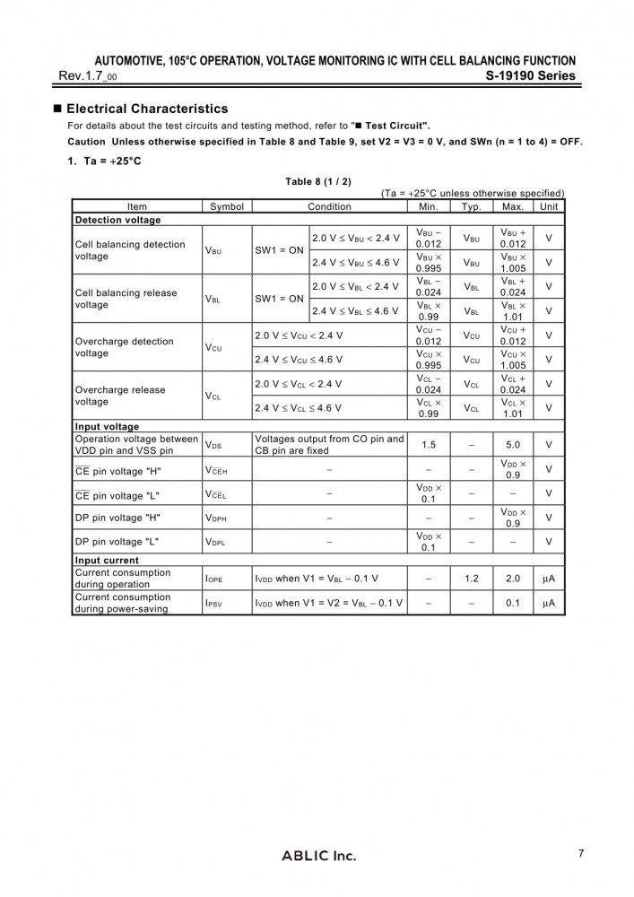 S-19190 datasheet page 7