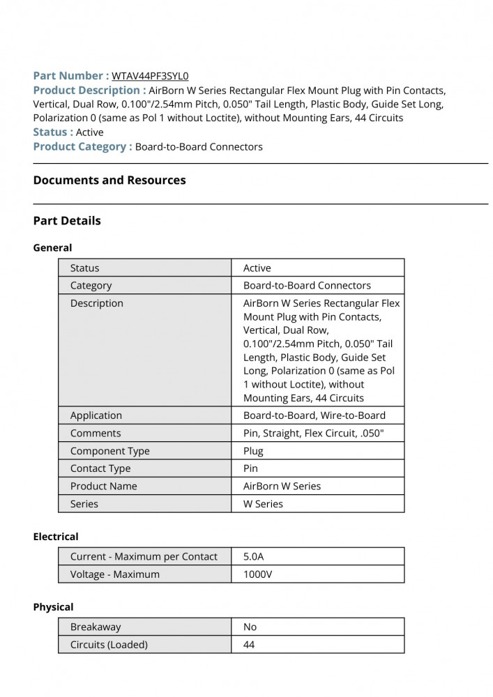 WTAV44PF3SYL0 technical document image 1