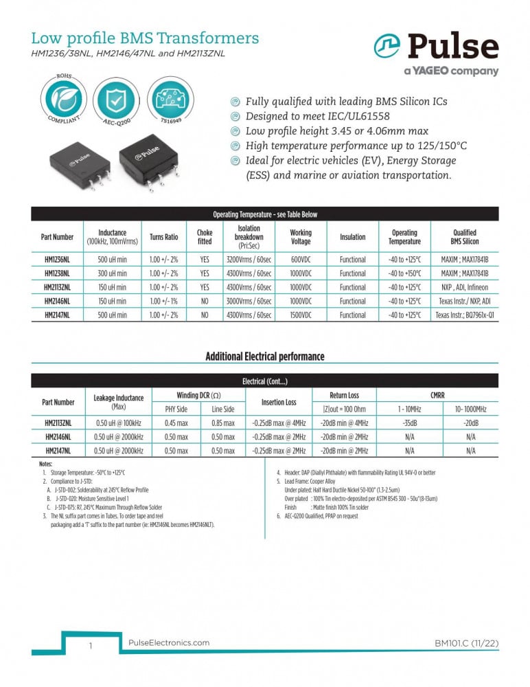 HM1236NL technical document page 1