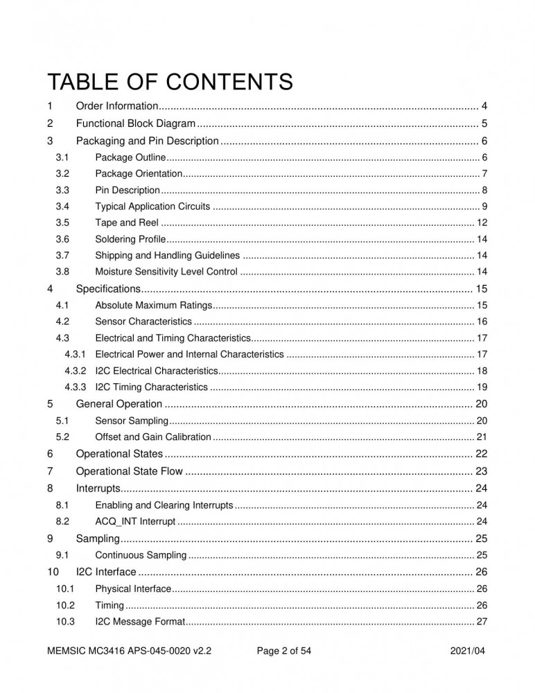 MC3416 datasheet page 2