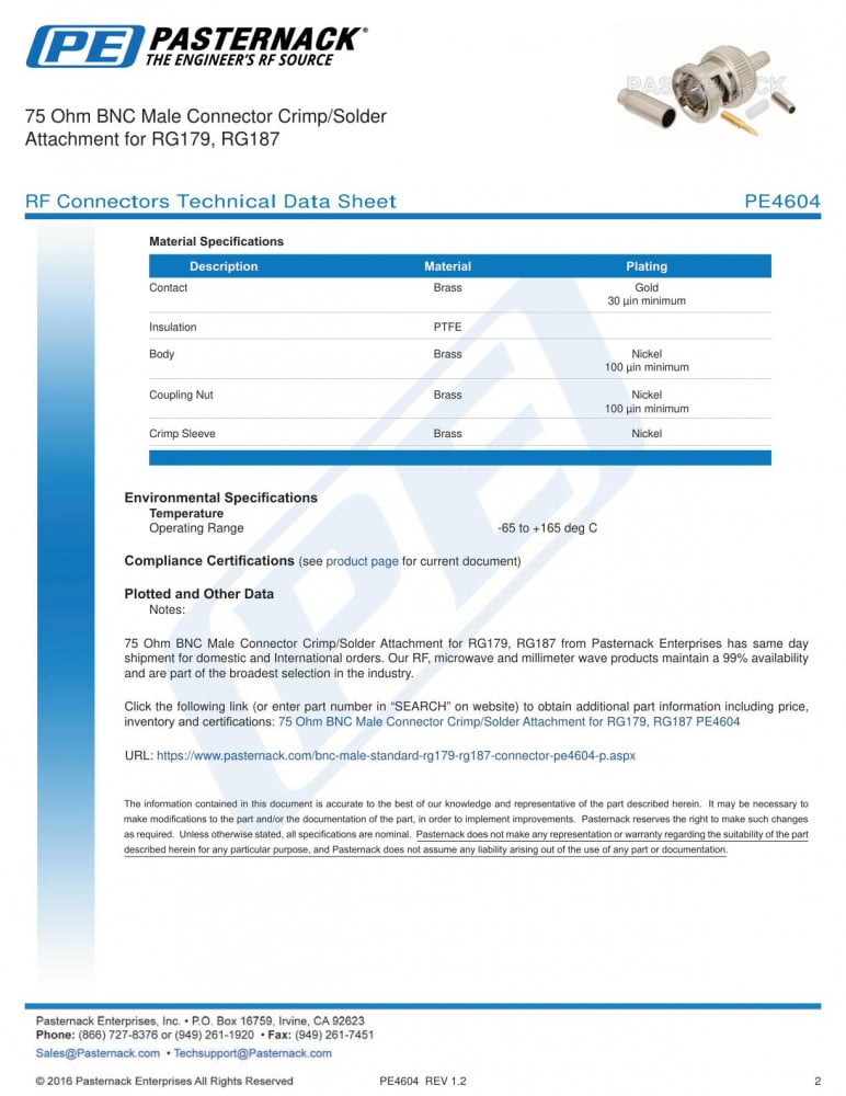 PE4604 datasheet page 2