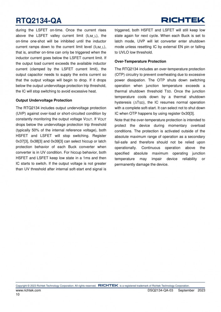 RTQ2134 datasheet page 10