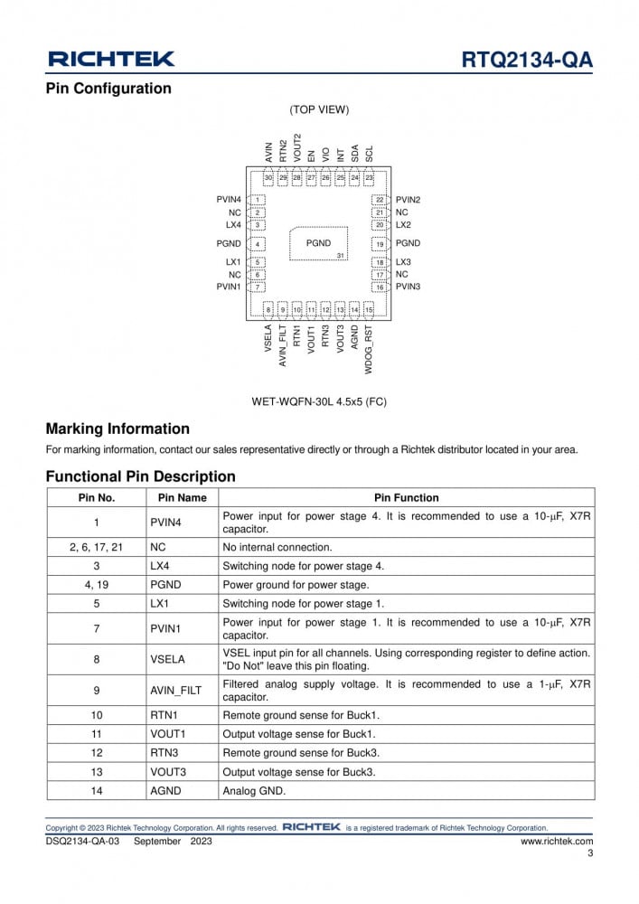 RTQ2134 datasheet page 3