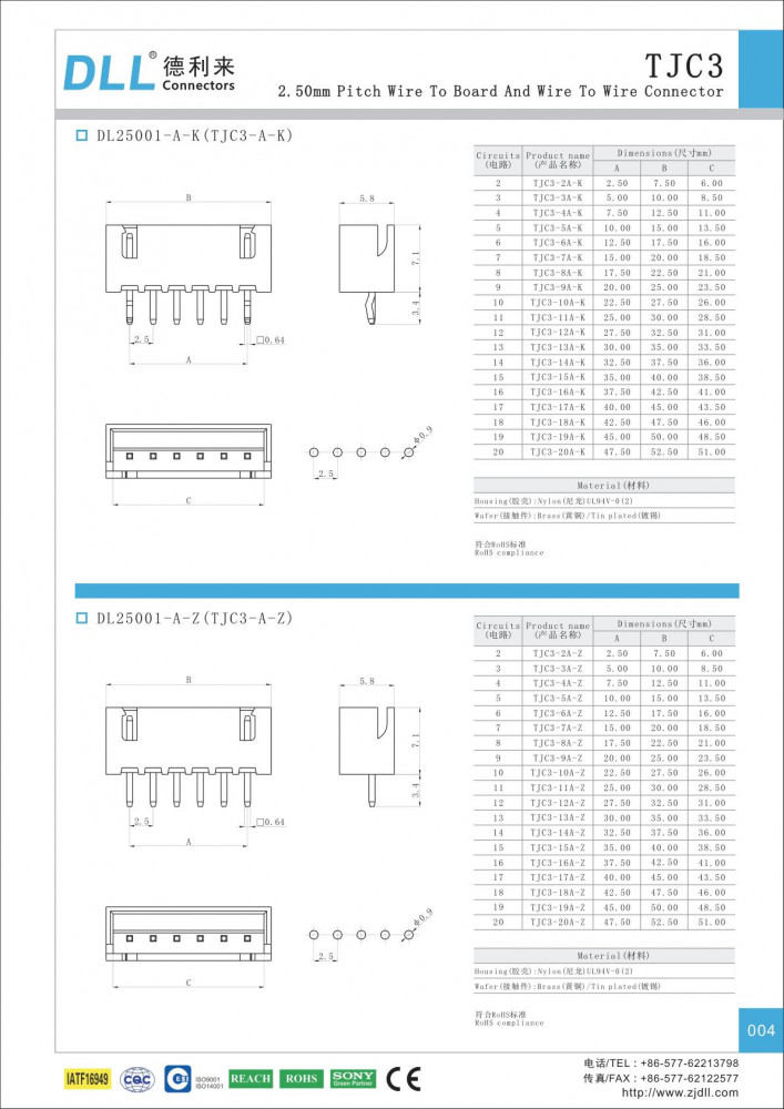 DLL TJC3 series technical drawing page 4
