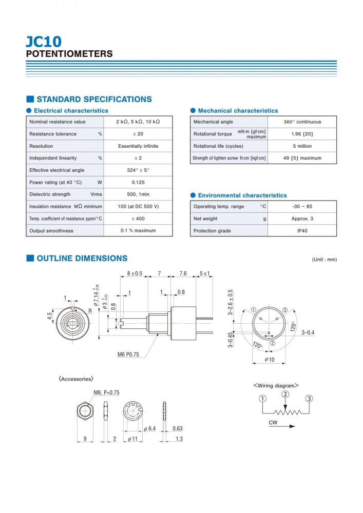 Nidec JC10 series datasheet page 2
