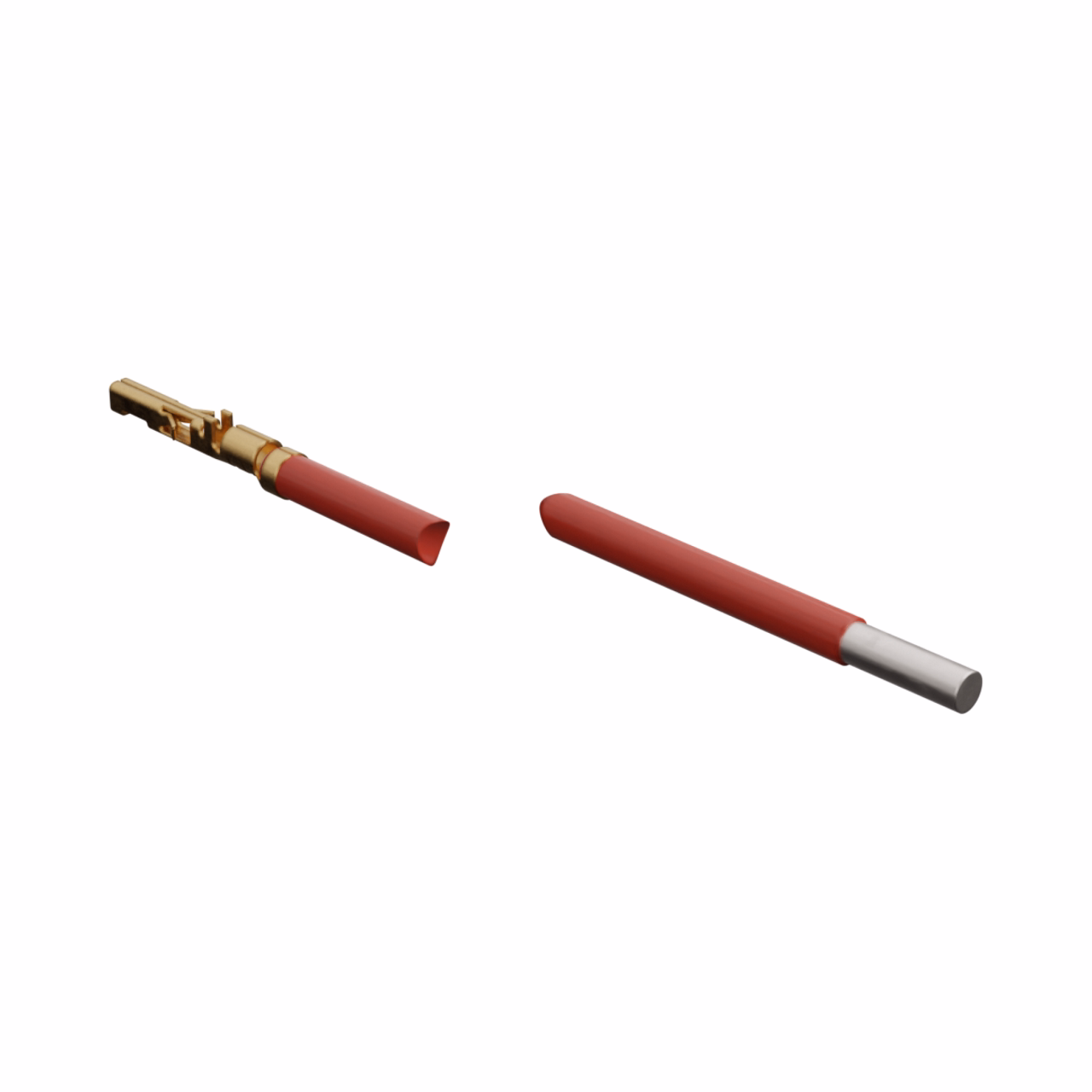 Pre-Crimped Lead Micro-Fit 3.0 Female-to-Pigtail, Gold (Au) Plating, 450.00mm Length, 18 AWG, Red for sale