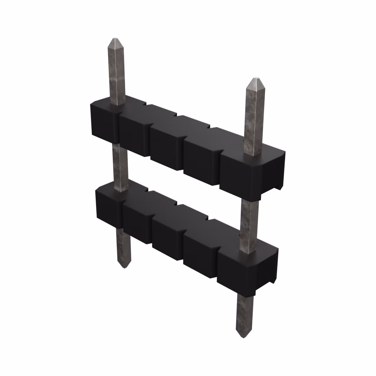 Milli-Grid Header, Single Row, Dual Body, Through Hole, Vertical, 5 Circuits, Circuits 2, 3 and 4 Voided, Tin (Sn) Overall Plating, 5.90mm Stacking Height, 3.00mm Tail Length, Tray, Lead-Free for sale