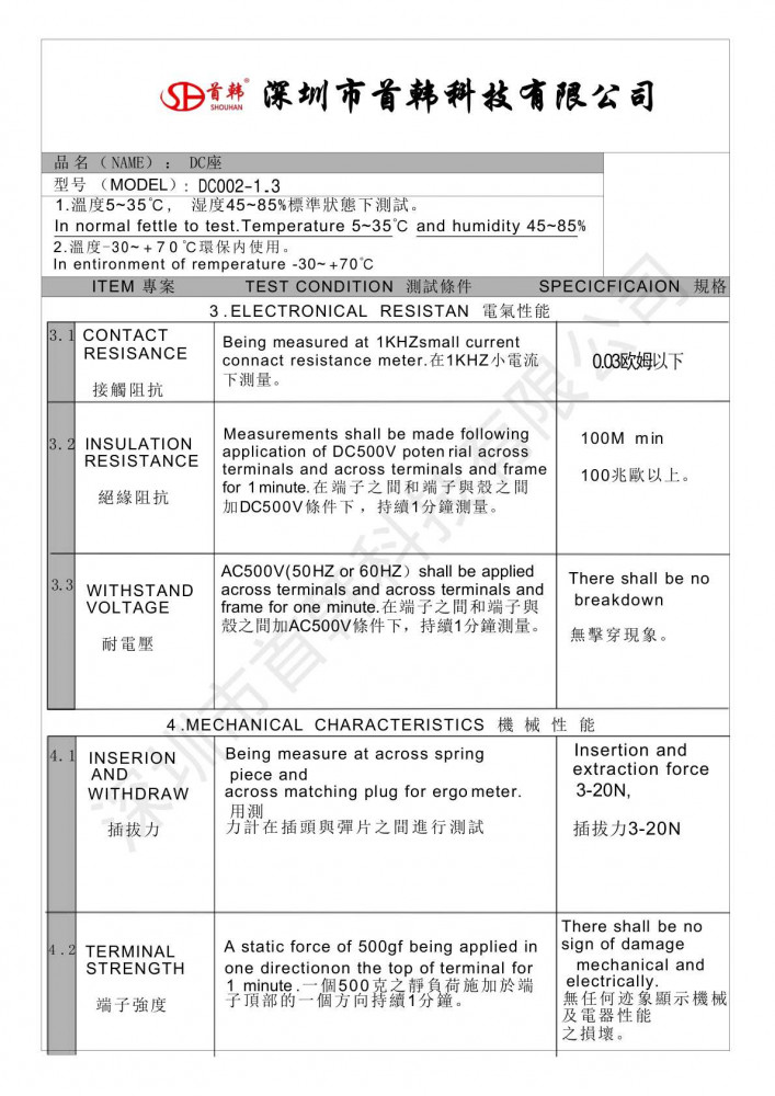 DC002-1.3 technical document page 3