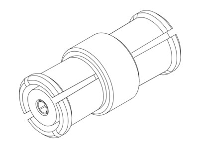 SMP Jack-to-SMP Jack Adapter, Straight, 8.00mm Length, 0.75µm Gold (Au) Plating, Tray, 50 Ohms