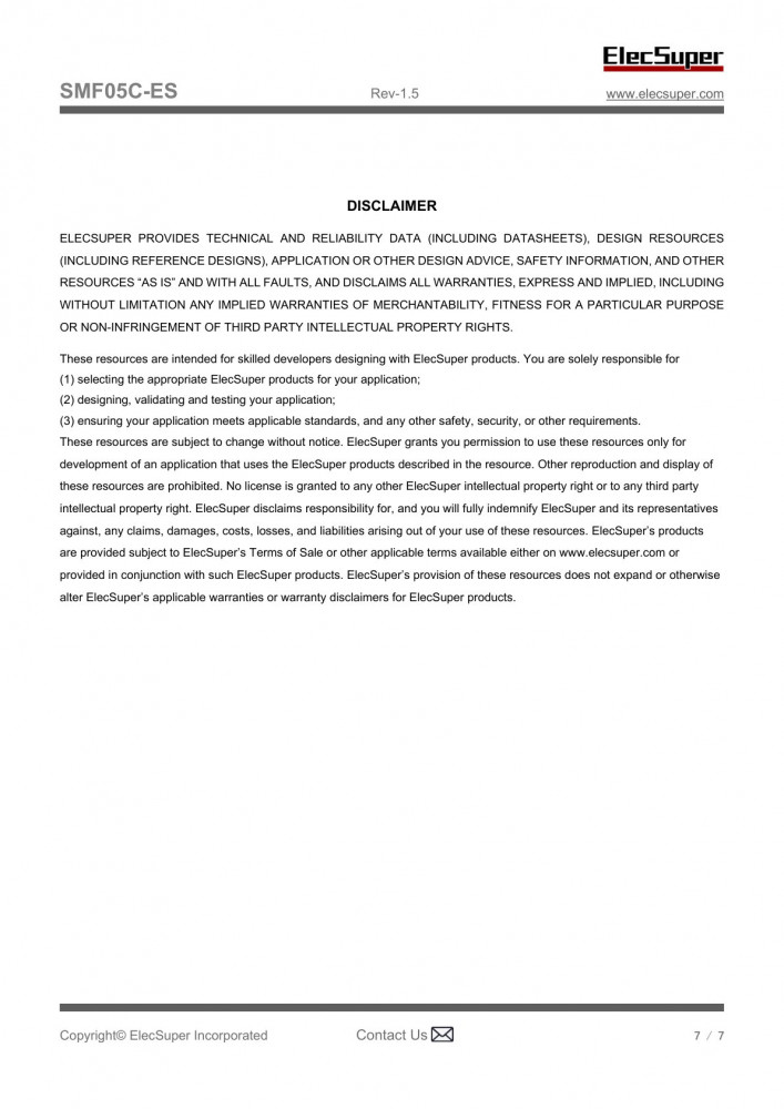 SMF05C-ES datasheet page 7
