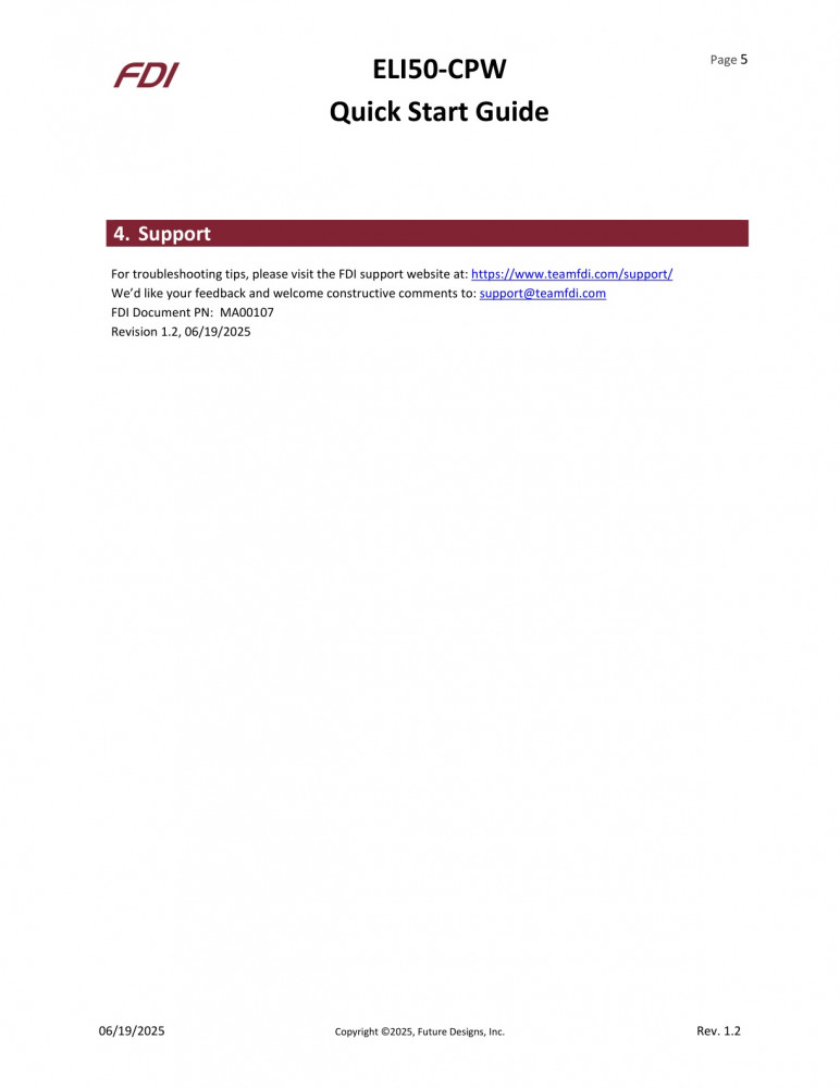 ELI50-CPW Quick Start Guide, page 5