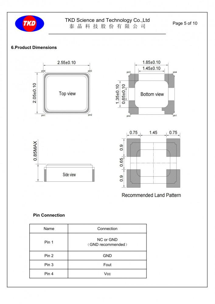 TKD TC25A026000GECN111 datasheet page 5