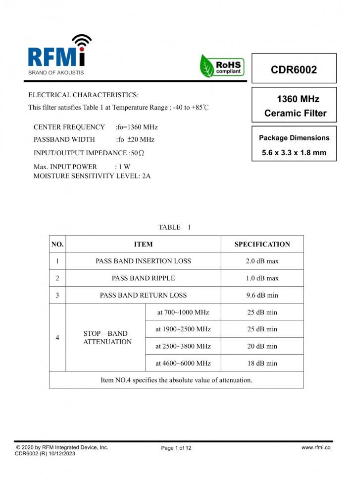 CDR6002 document page 1