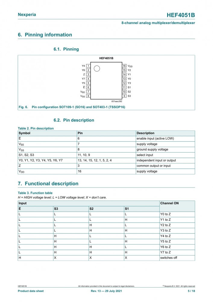 HEF4051B datasheet page 5