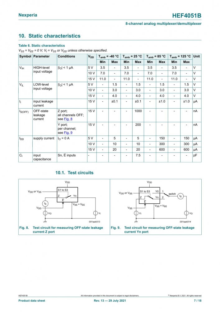 HEF4051B datasheet page 7