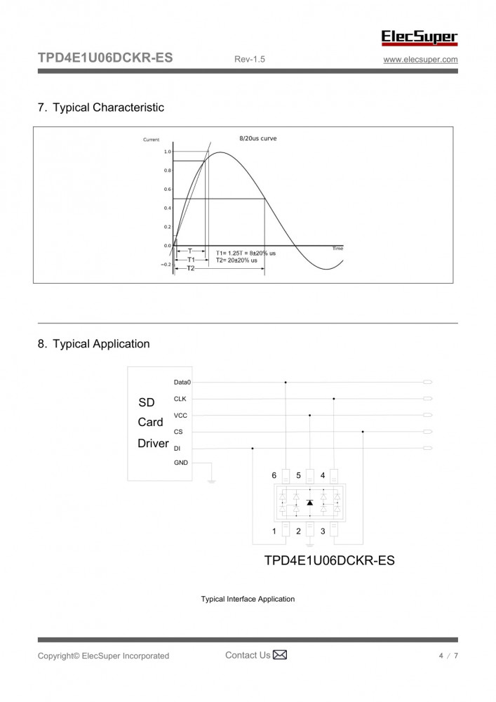 TPD4E1U06DCKR-ES datasheet page 4