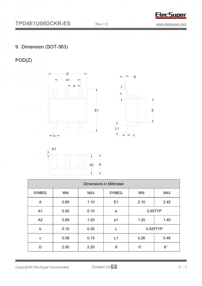 TPD4E1U06DCKR-ES datasheet page 5