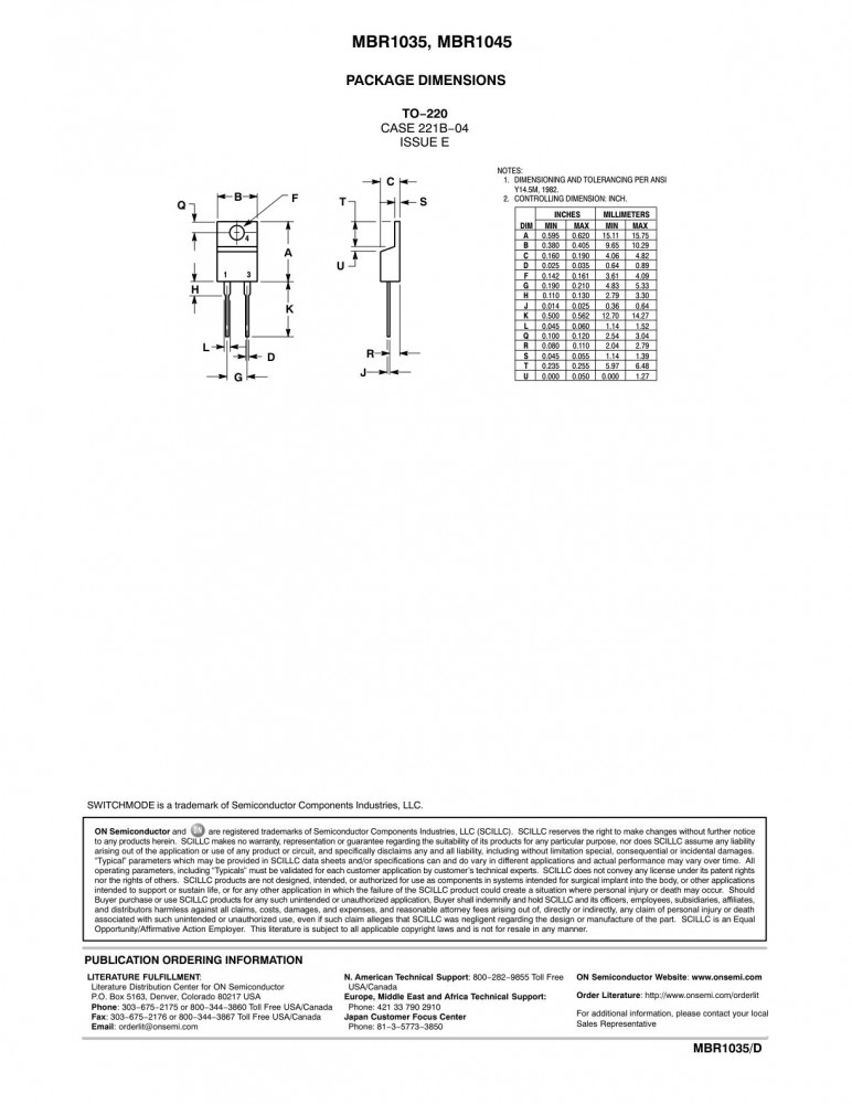 MBR1035 datasheet page 6
