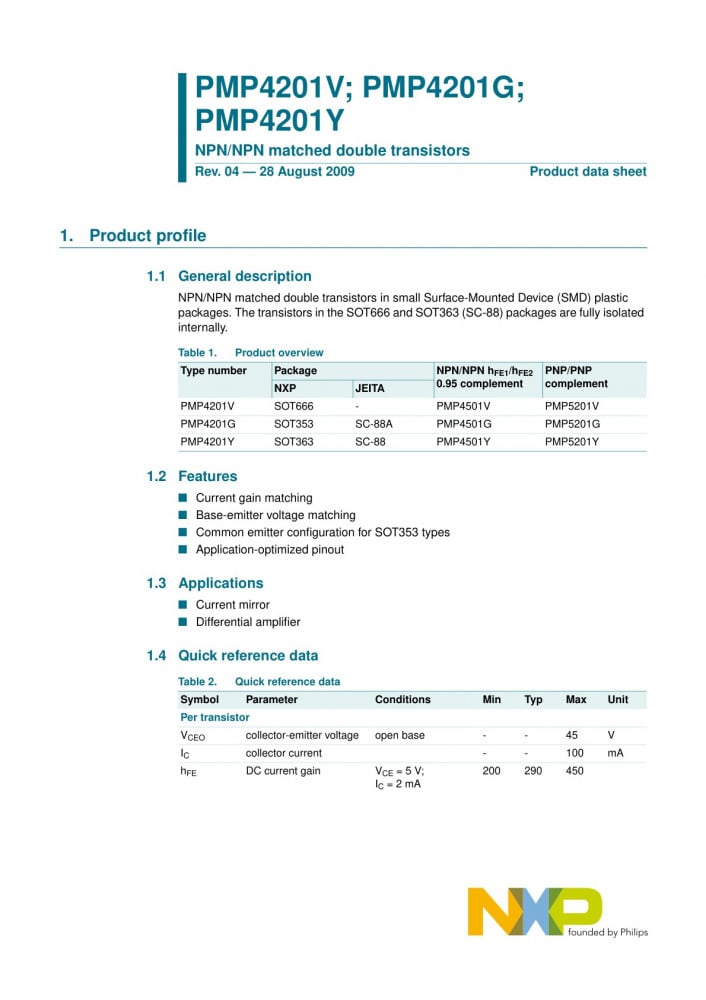 PMP4201V datasheet page 1