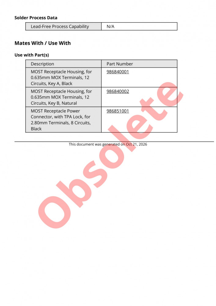 MOLEX 986811001 technical document page 3