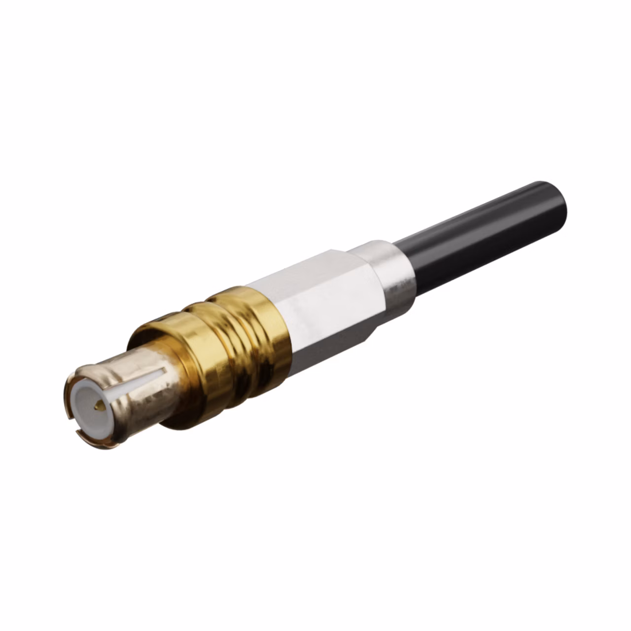MCX Plug, Straight, Crimp, RD-316 Cable, Die Cast Body, Gold (Au) Plated, 50 Ohms for sale