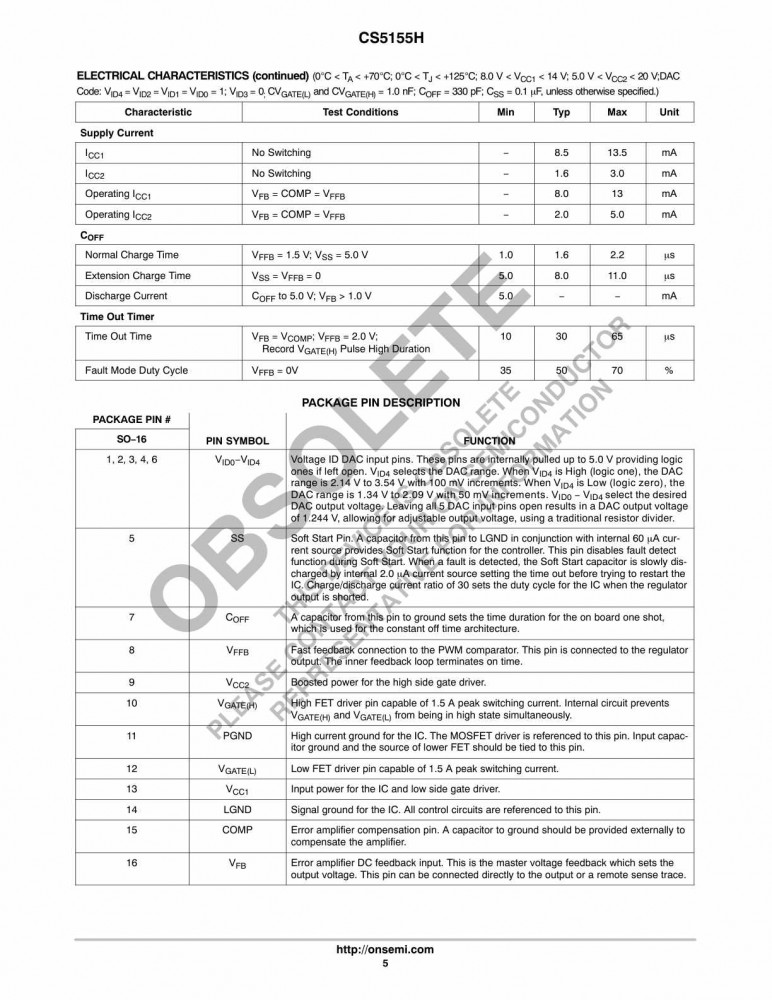 CS5155H datasheet page 6