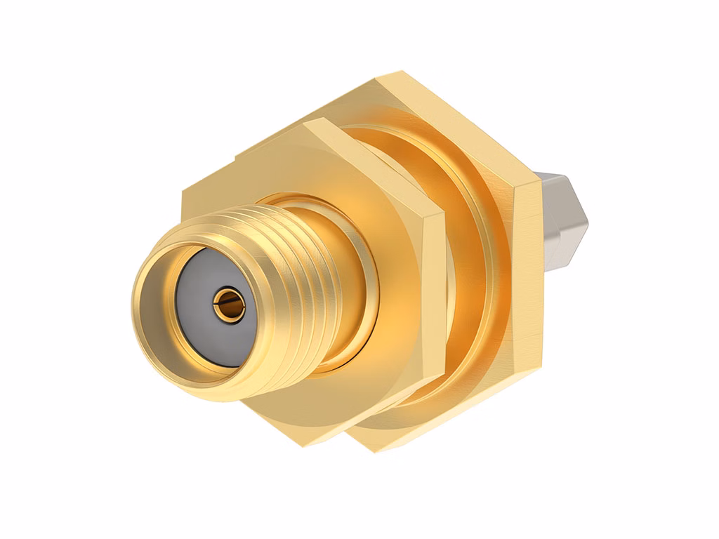 BNC Jack, Straight, PCB Receptacle, Through Hole, Brass Body, Nickel (Ni) Plated, 16.65mm Height, Tray, 50 Ohms