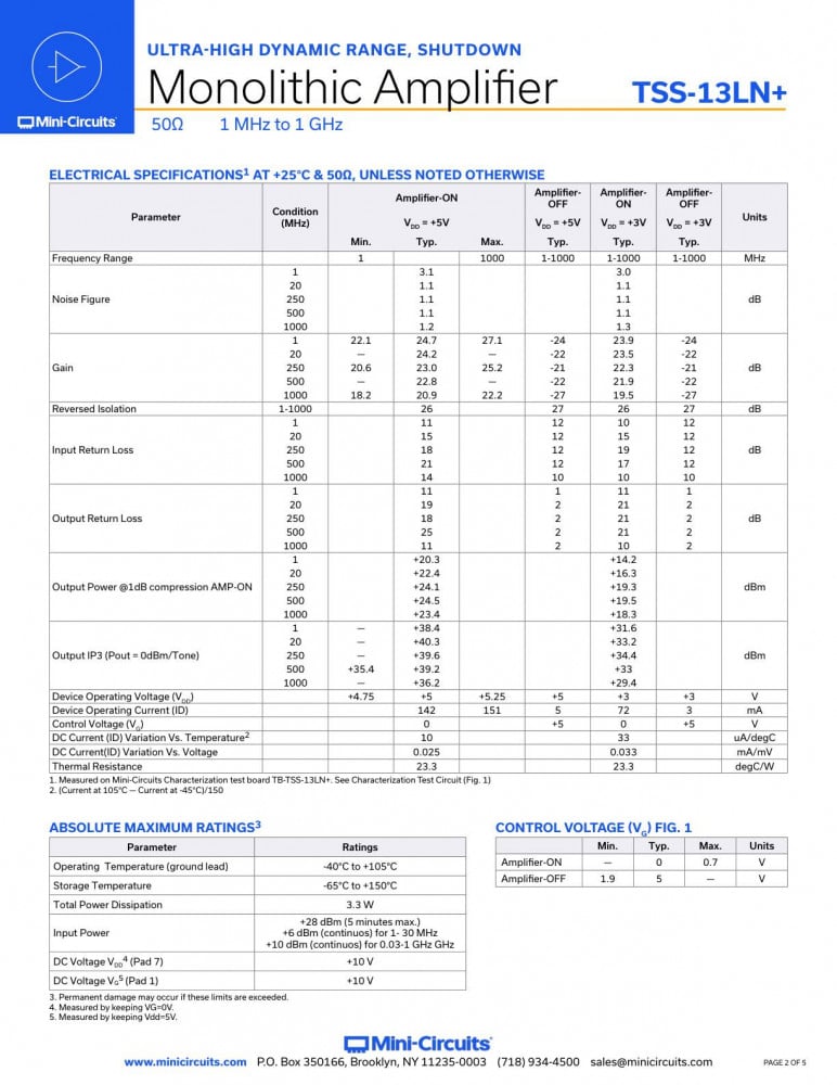 TSS-13LN+ datasheet page 2