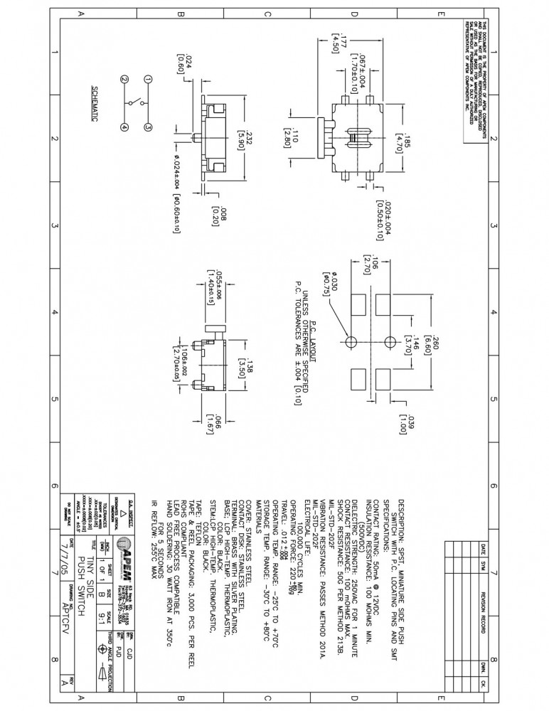 APTCLGVTR technical drawing page 4