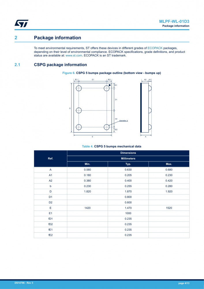 MLPF-WL-01D3 datasheet page 4