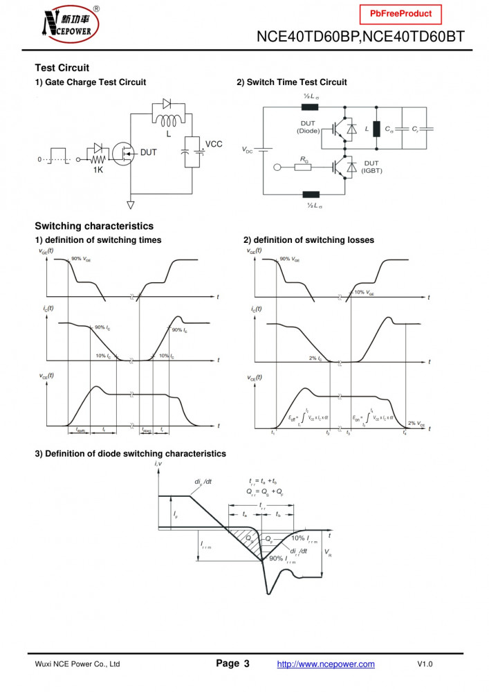 NCE40TD60BT datasheet page 3