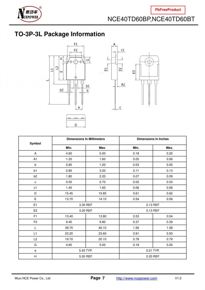 NCE40TD60BT datasheet page 7