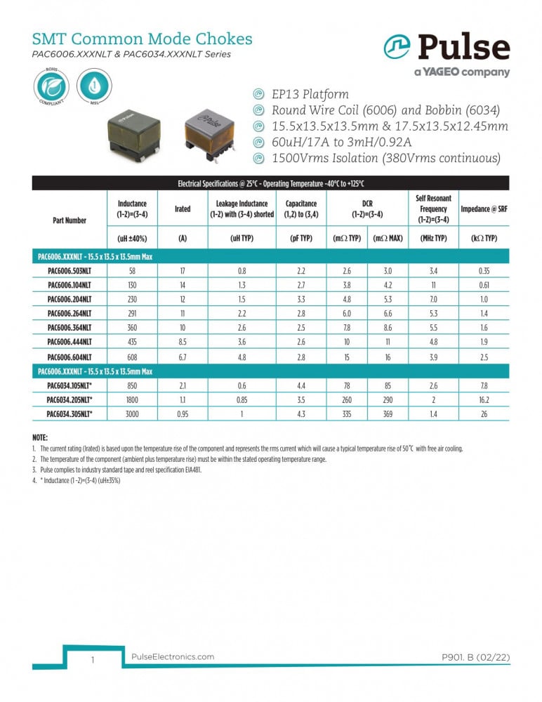 PAC6034.305NLT technical document page 1