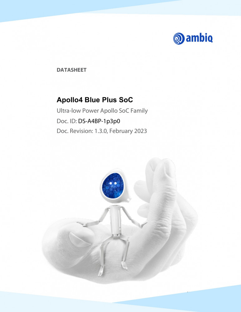 Apollo4 Blue Plus datasheet page 1
