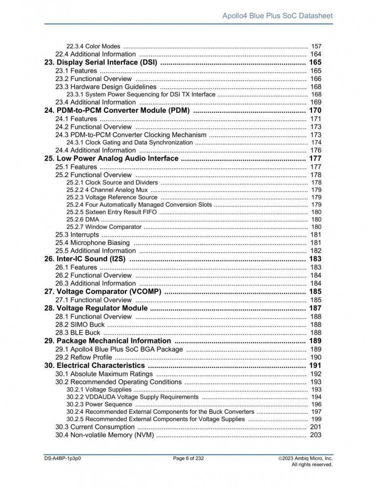 Apollo4 Blue Plus datasheet page 6